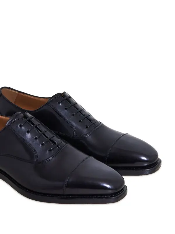 FERRAGAMO Tonal Toecap Leather Oxford Shoes