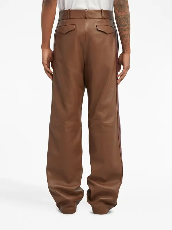 Palm Angels Pa Monogram Leather Track Pants