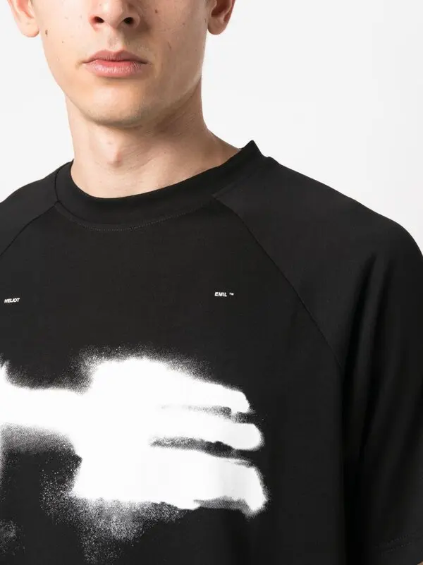 HELIOT EMIL Logo-print Cotton T-shirt - Black