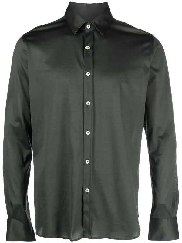 Canali Button-up Satin Shirt