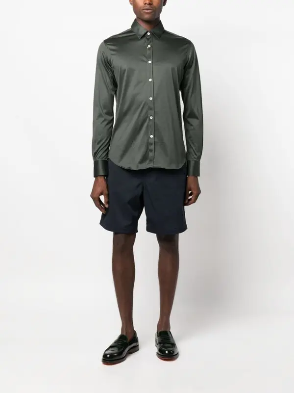 Canali Button-up Satin Shirt