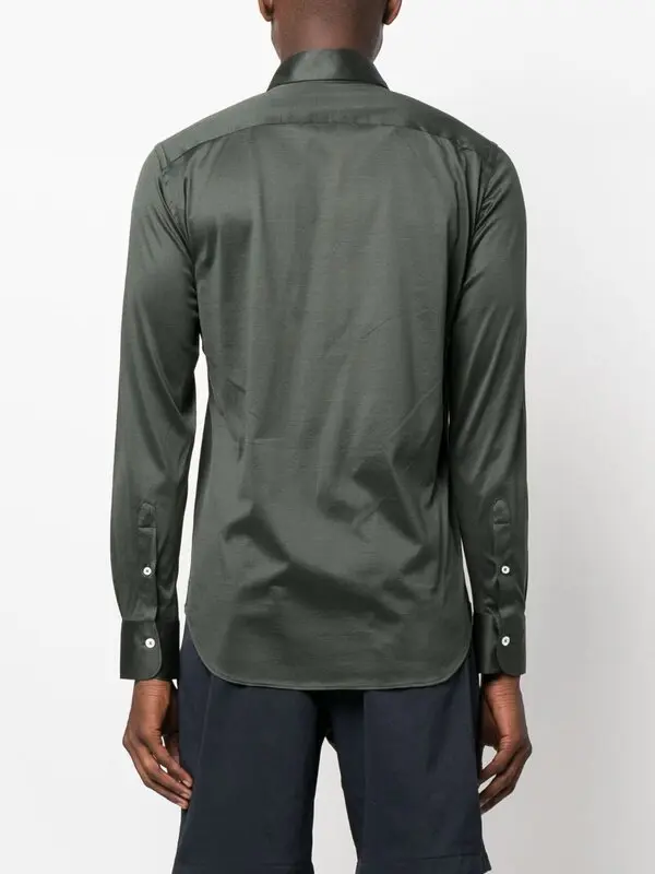 Canali Button-up Satin Shirt