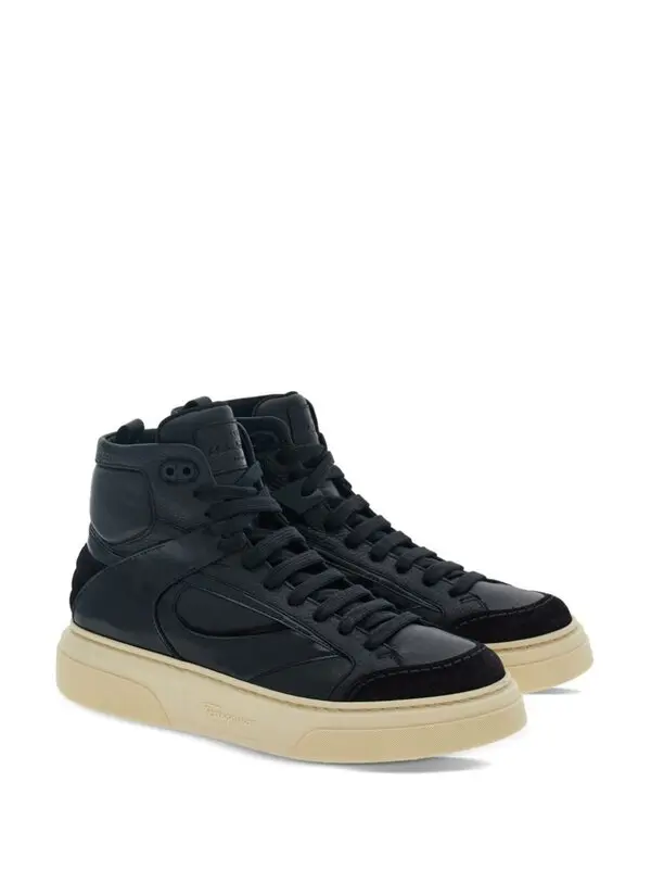 FERRAGAMO Logo-debossed High-top Sneakers
