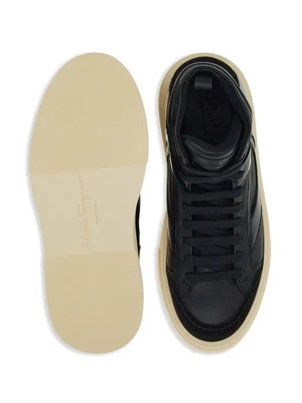 FERRAGAMO Logo-debossed High-top Sneakers