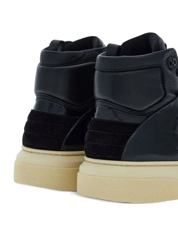 FERRAGAMO Logo-debossed High-top Sneakers