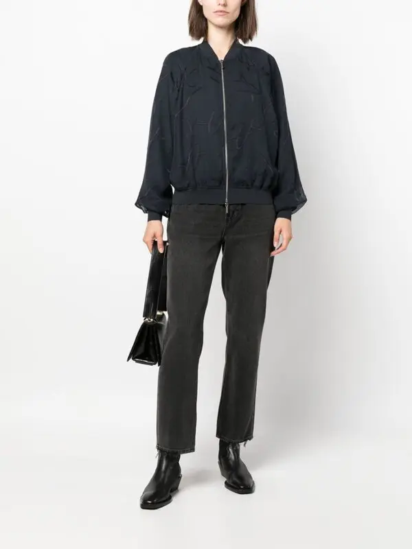 Armani Exchange Devoré-effect Bomber Jacket