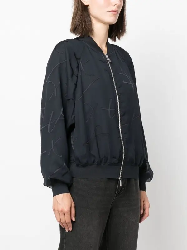 Armani Exchange Devoré-effect Bomber Jacket