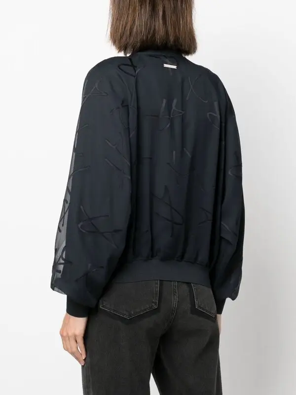 Armani Exchange Devoré-effect Bomber Jacket