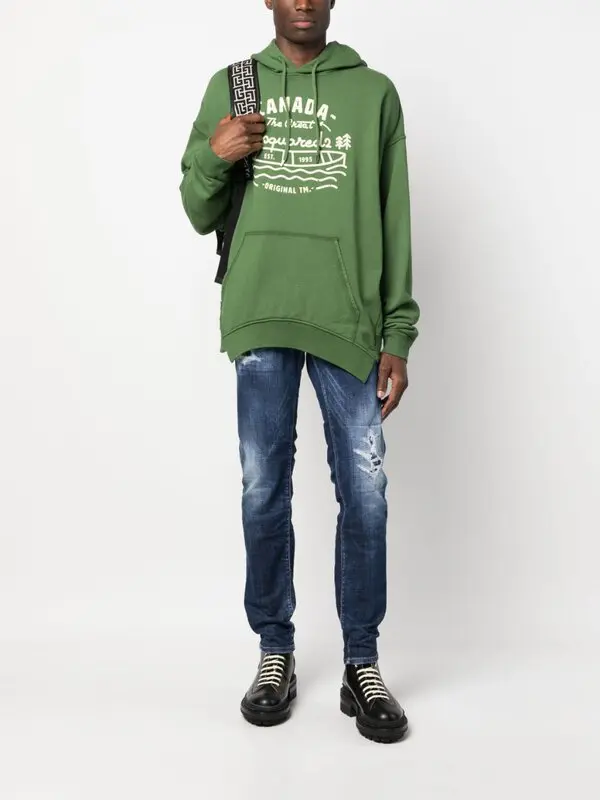 Dsquared2 Graphic-print Cotton Hoodie