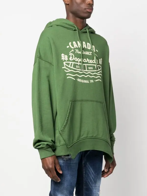 Dsquared2 Graphic-print Cotton Hoodie