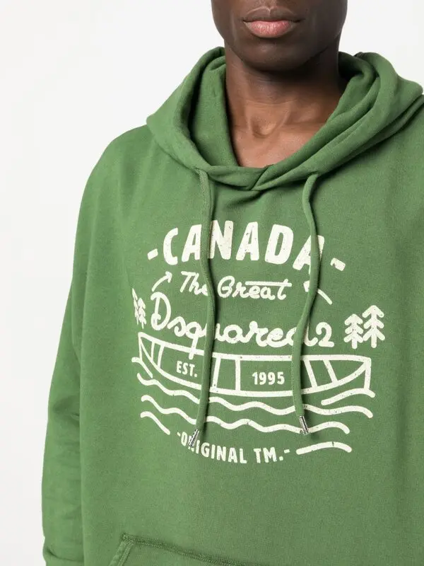 Dsquared2 Graphic-print Cotton Hoodie