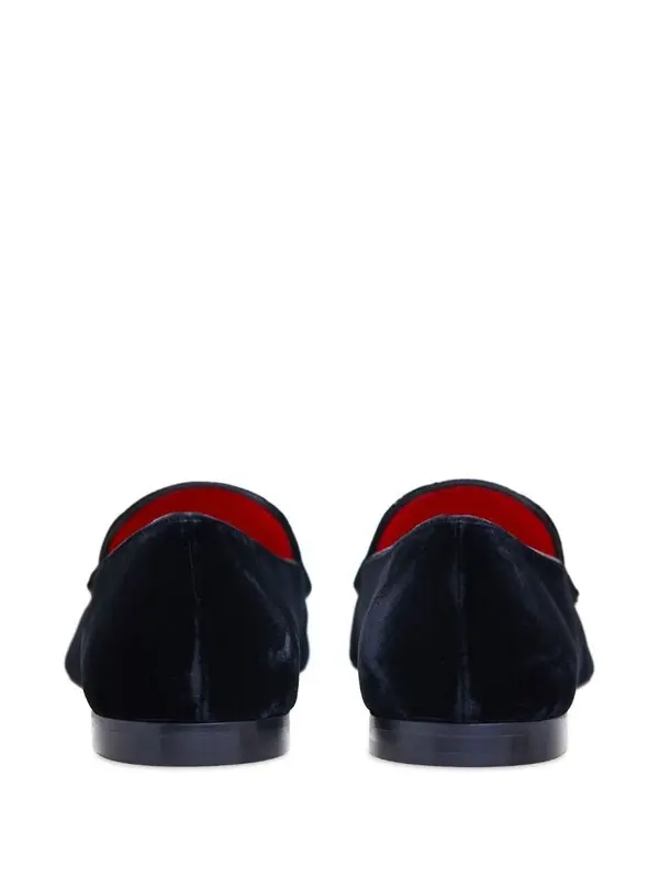 FERRAGAMO Velvet Horsebit Detail Loafers