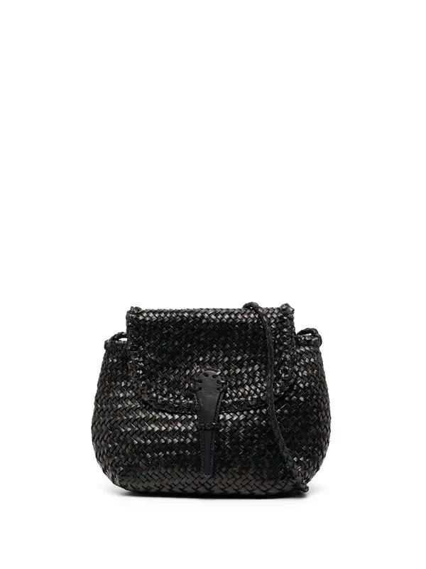 Dragon Diffusion Mini City Woven Crossbody Bag - Black