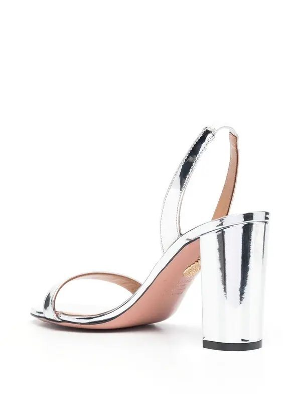 AQUAZZURA So Nude 60mm Metallic Sandals