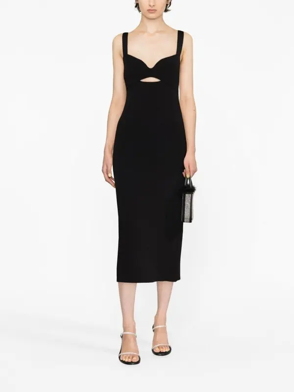 Roland Mouret Cut-out Knitted Midi Dress