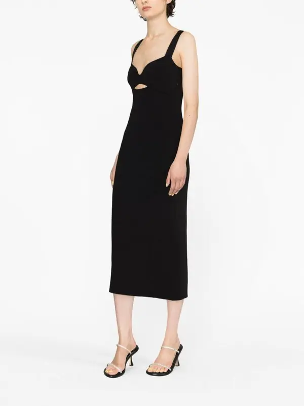Roland Mouret Cut-out Knitted Midi Dress