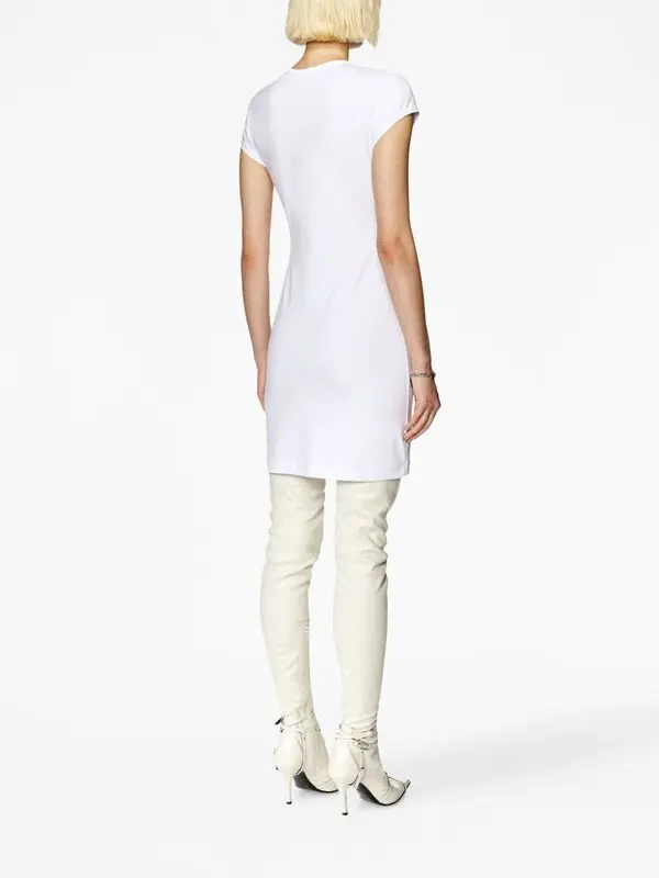 DIESEL® D-angiel Cut-out T-shirt Minidress - White