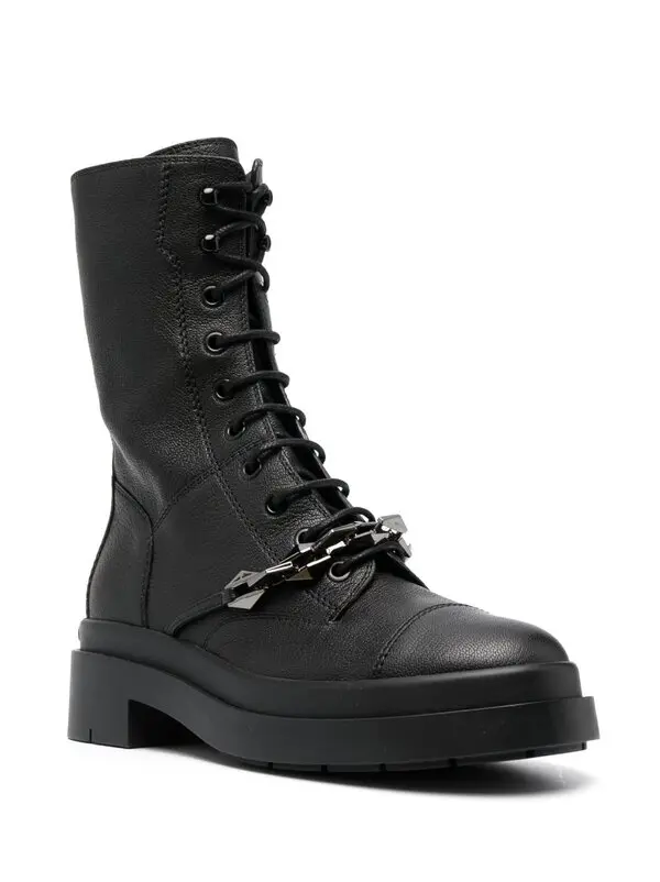 JIMMY CHOO Nari Grained-texture Leather Boots