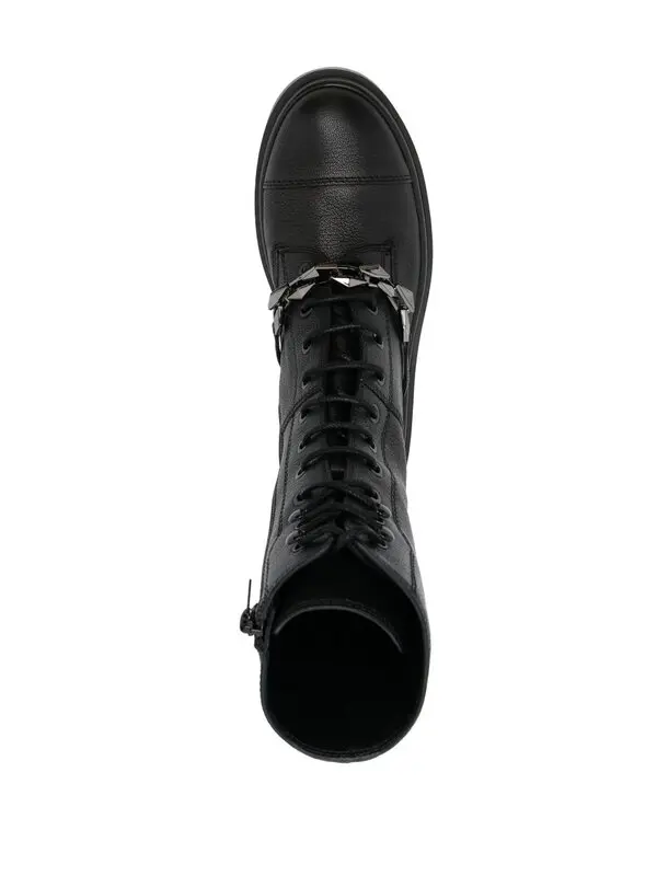 JIMMY CHOO Nari Grained-texture Leather Boots