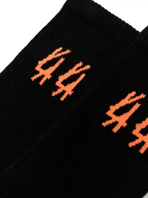 44 LABEL GROUP Intarsia-knit Logo Socks