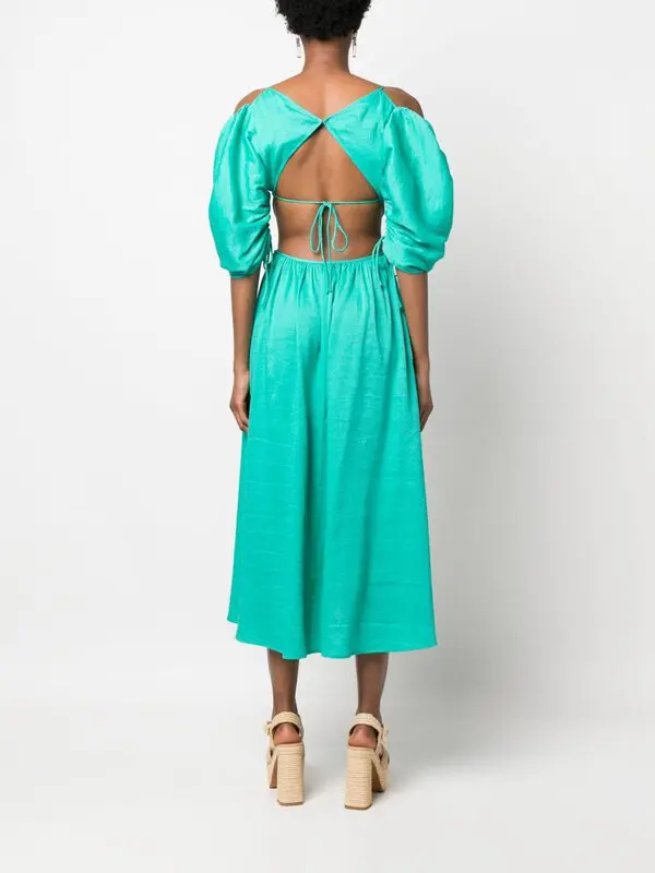 Cult Gaia Cut-Out V-Neck Midi Dress In Green - 60% Off | Editorialist
