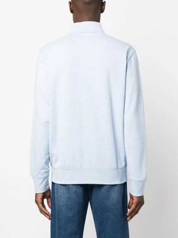 Polo Ralph Lauren Embroidered-logo Cotton-blend Jumper - Blue