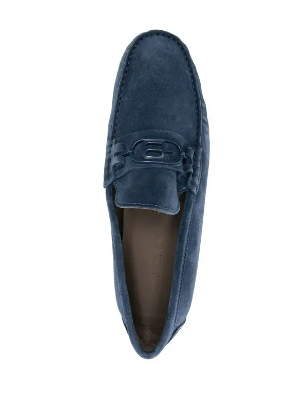 BALDININI Logo-plaque Calf-leather Loafers
