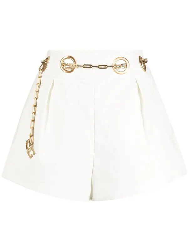 Cult Gaia Lucia Eyelet-embellished Thigh-length Shorts