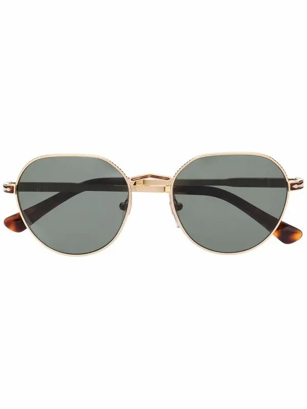 Persol Polarized Round-frame Sunglasses - Gold