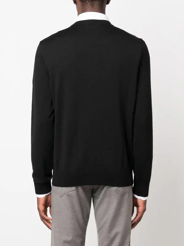 BOSS Embroidered-logo V-neck Jumper