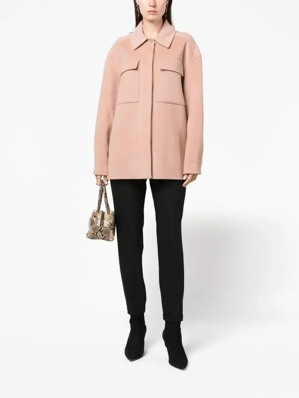 Calvin Klein Wool Shirt Jacket - Pink