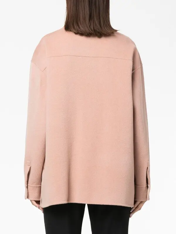 Calvin Klein Wool Shirt Jacket - Pink