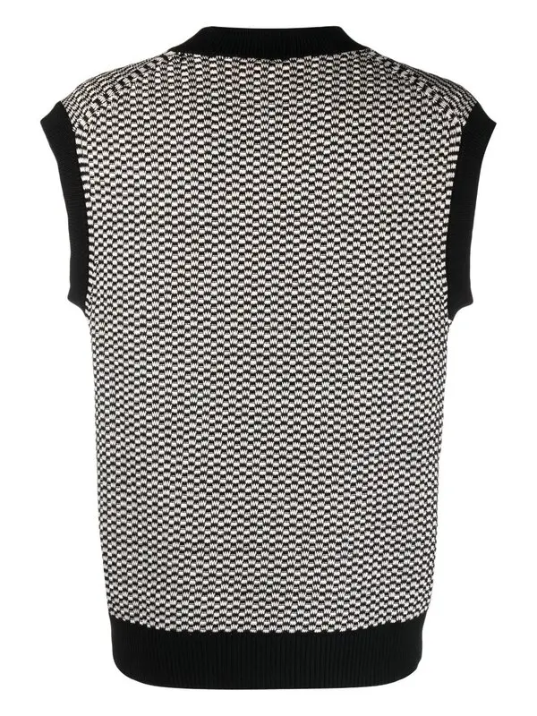 Helmut Lang Checked V-neck Sweater Vest