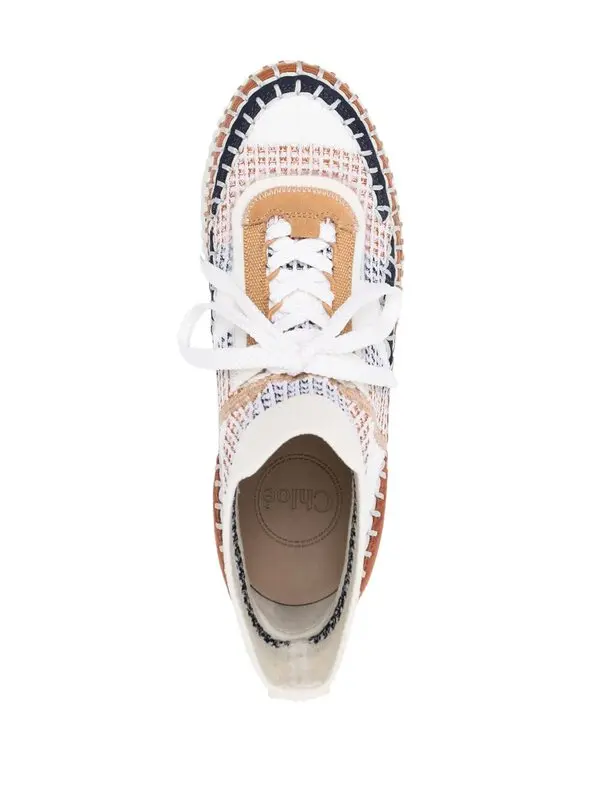 Chloé Nama 80mm Platform Wedge Sneakers