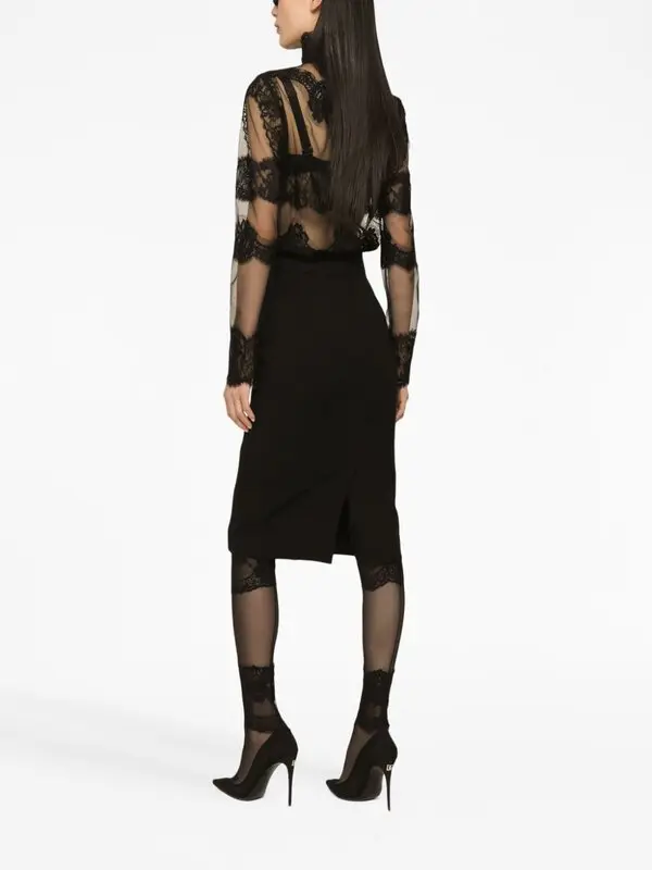 Dolce & Gabbana Lace Panelled Top