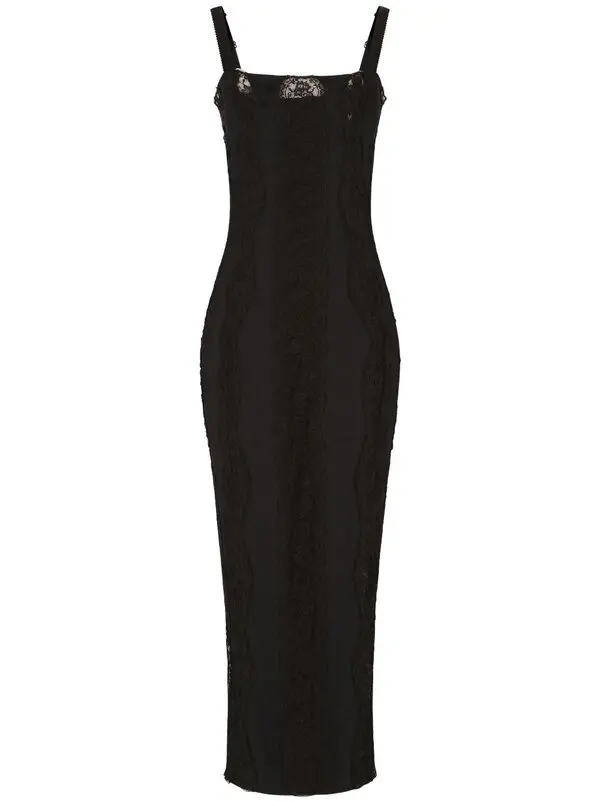 Dolce & Gabbana Lace-embellished Midi Dress