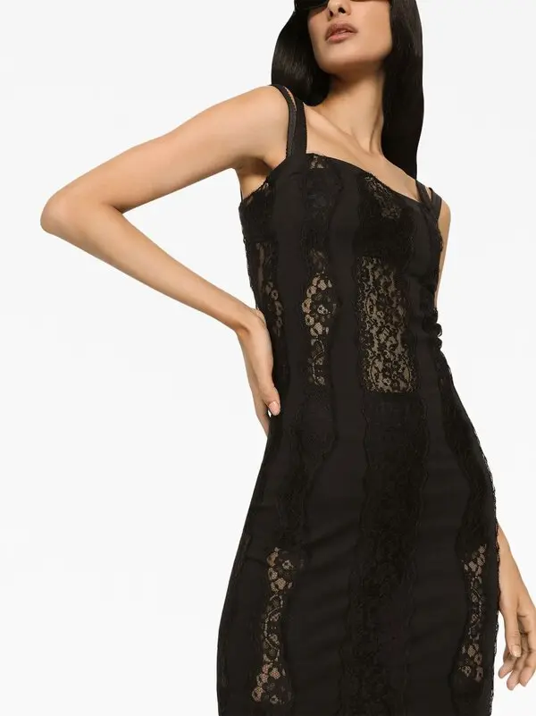 Dolce & Gabbana Lace-embellished Midi Dress