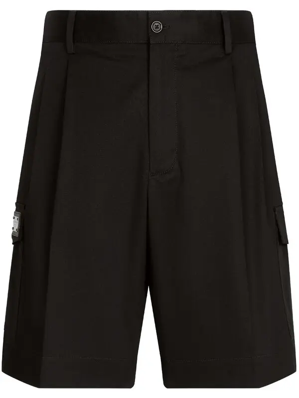 Dolce & Gabbana Logo-plaque Gabardine Cargo Shorts