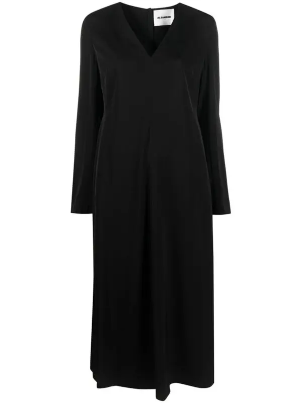 JIL SANDER Long-sleeve Midi Dress