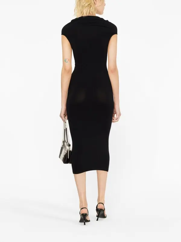 Wolford Fatal Cut Out Midi Dress In Black | Editorialist