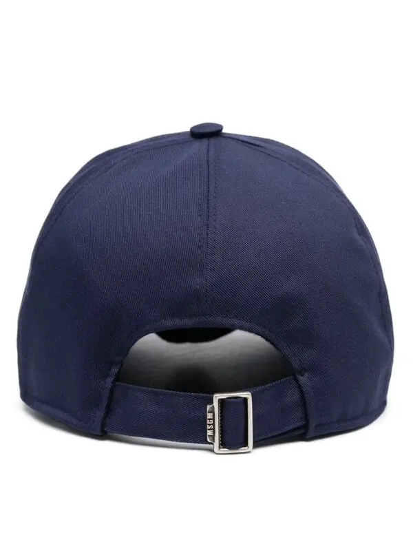 MSGM Logo-embroidered Cotton Cap - Blue