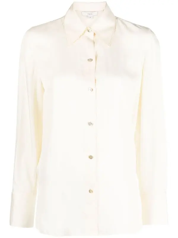 Vince Pointed-collar Long-sleeve Shirt