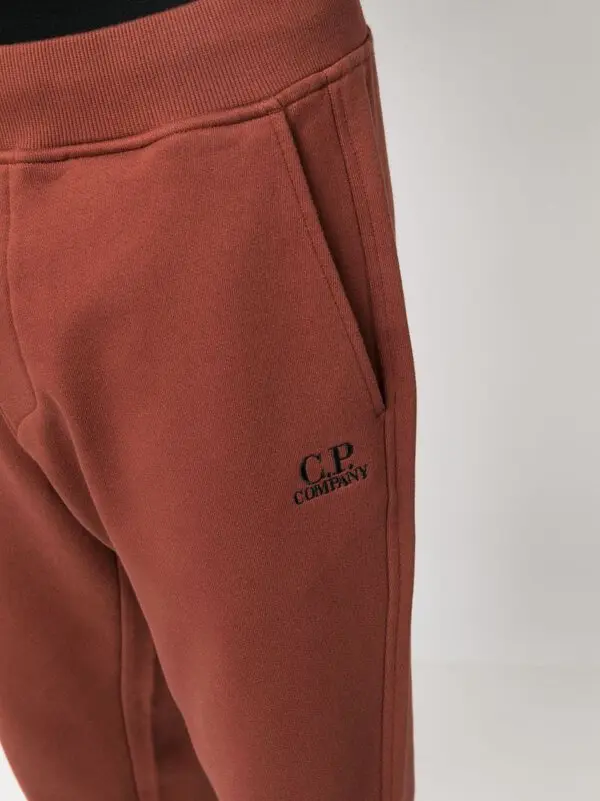 C.P. COMPANY Logo-embroidered Cotton Track Pants - Orange