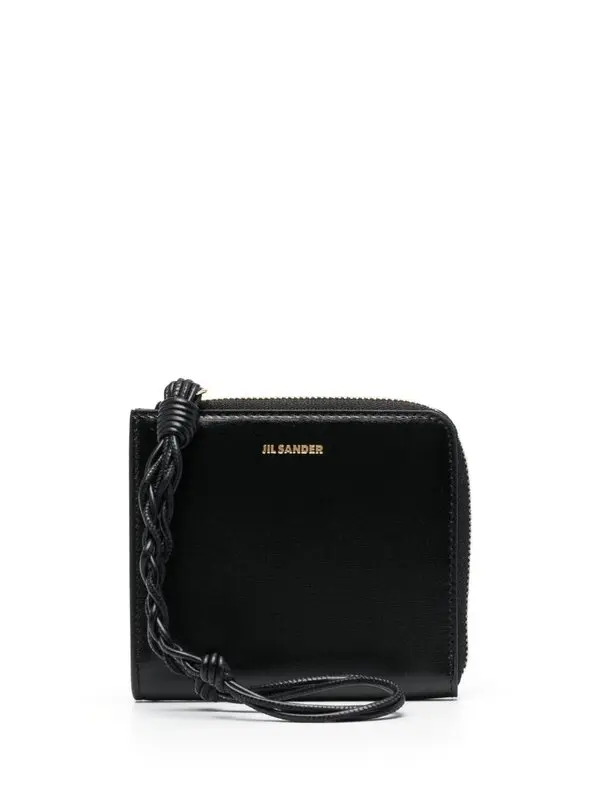 JIL SANDER Logo-lettering Leather Wallet - Black