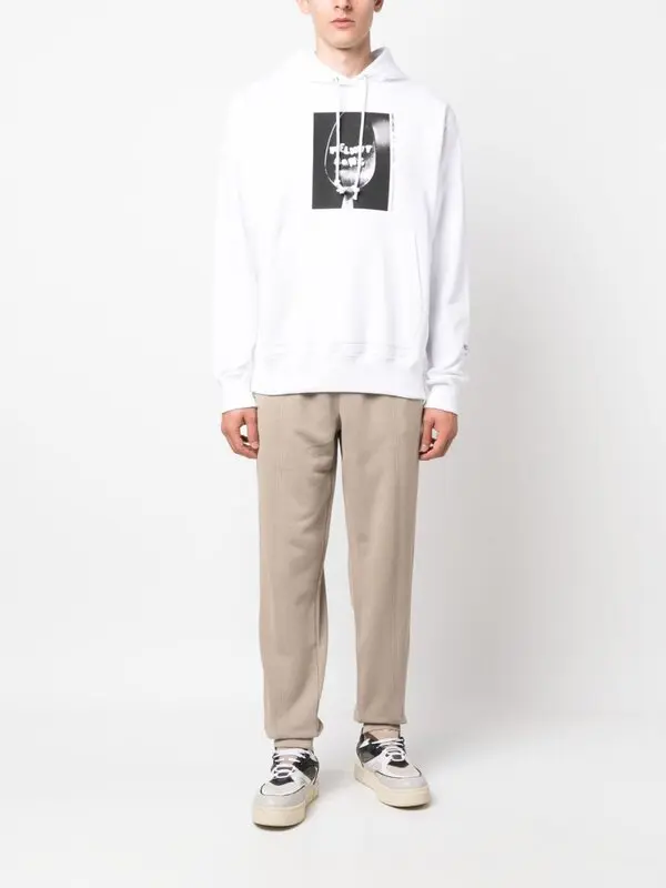 Helmut Lang Photograph-print Cotton Hoodie - White