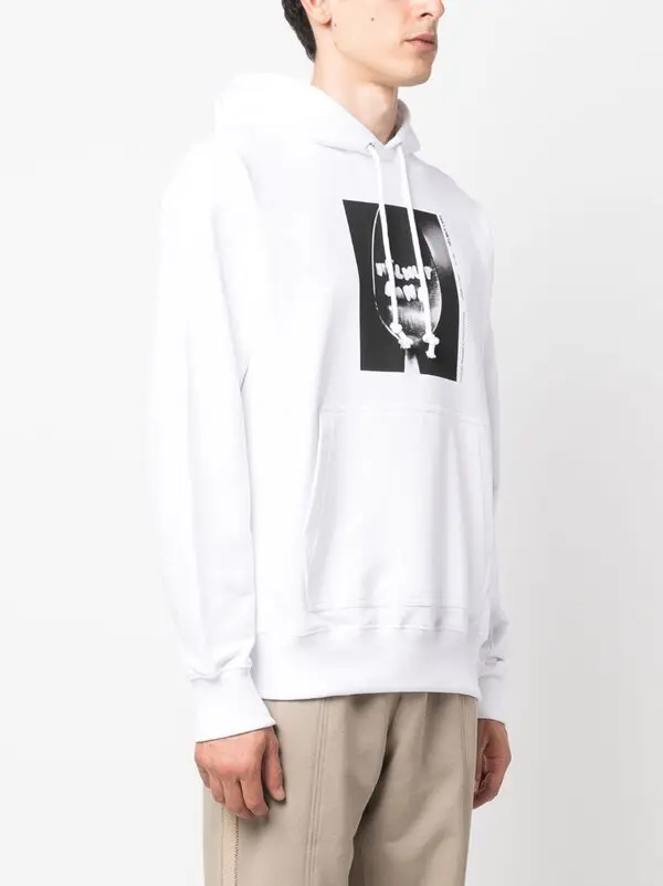 Helmut Lang Photograph-print Cotton Hoodie - White