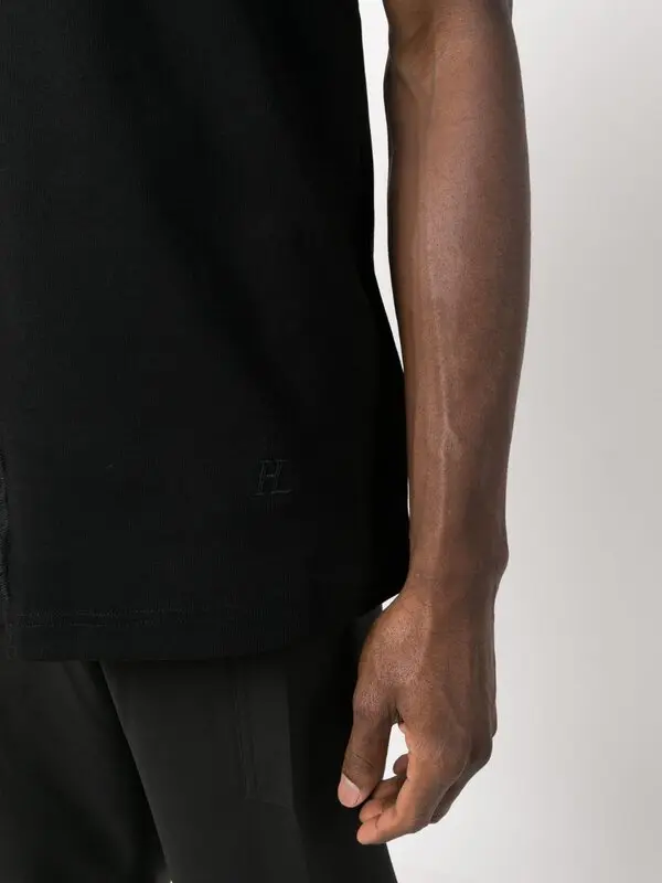 Helmut Lang Logo-embroidered Cotton T-shirt - Black
