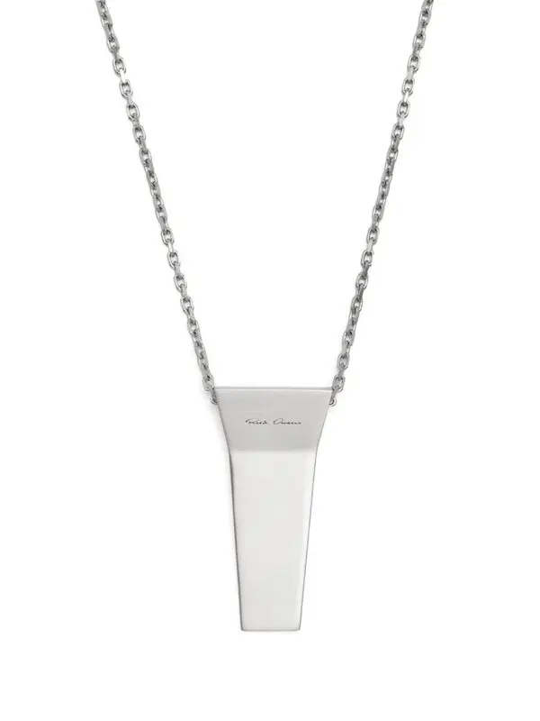 Rick Owens Logo-engraved Chain Necklace - Silver