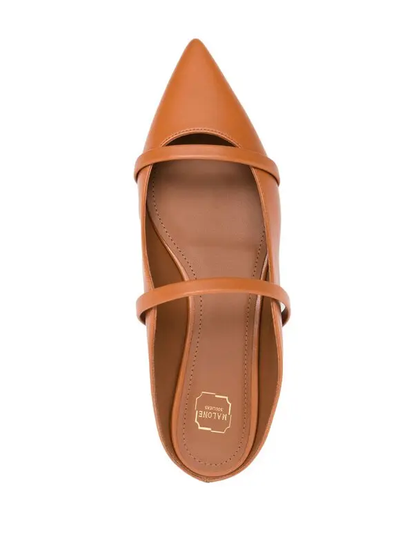 MALONE SOULIERS Maureen Leather Flats - Brown