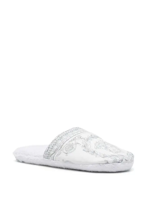 Versace I Love Baroque Slippers - White
